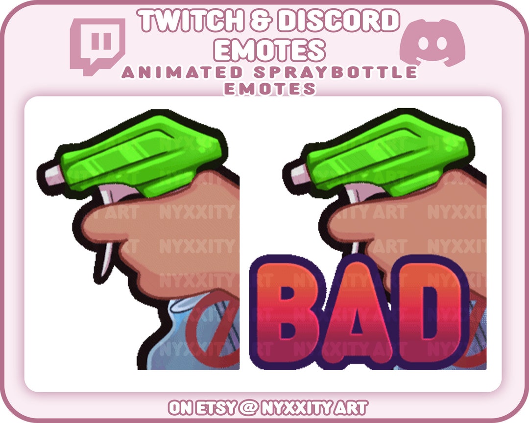 Green Animated Spray Bottle Twitch Emote Funny Bad Spray - Etsy Australia