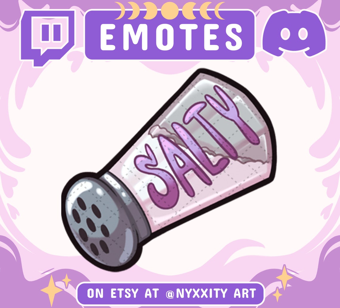 Salty Twitch Emote | Funny Emoji for Streamer Youtube and Discord ...