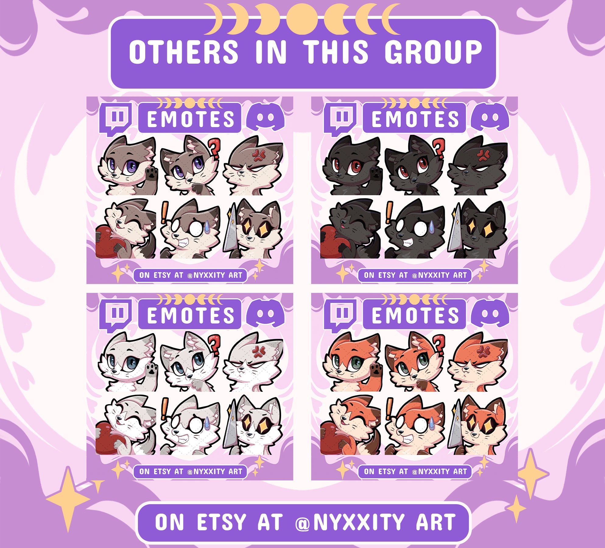 Red Fox Emotes for Twitch and Discord | Cute Streamer Emojis (digital ...