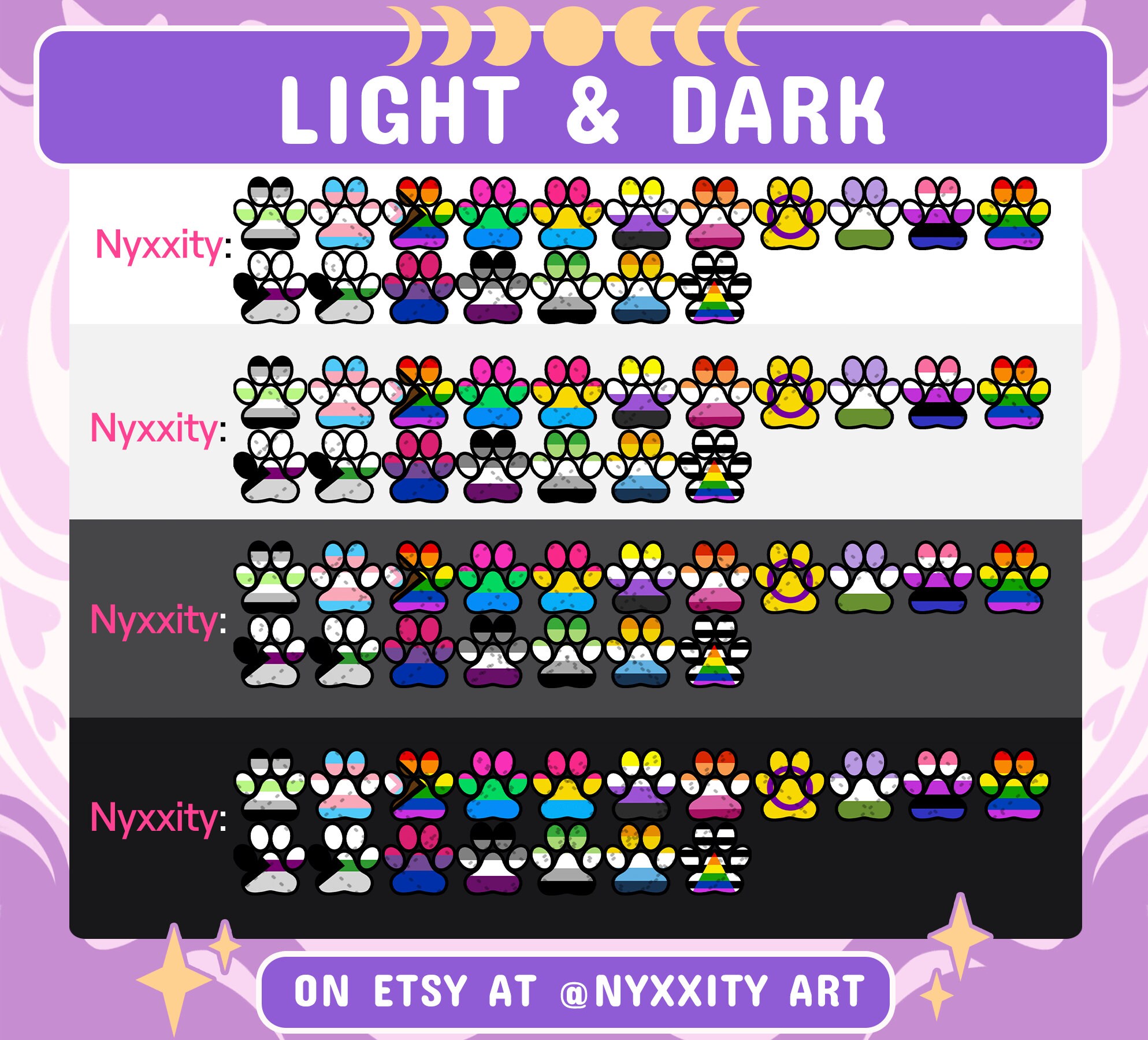 Animated Pride Paw Emotes - LGBTQ Emotes for Twitch - Etsy
