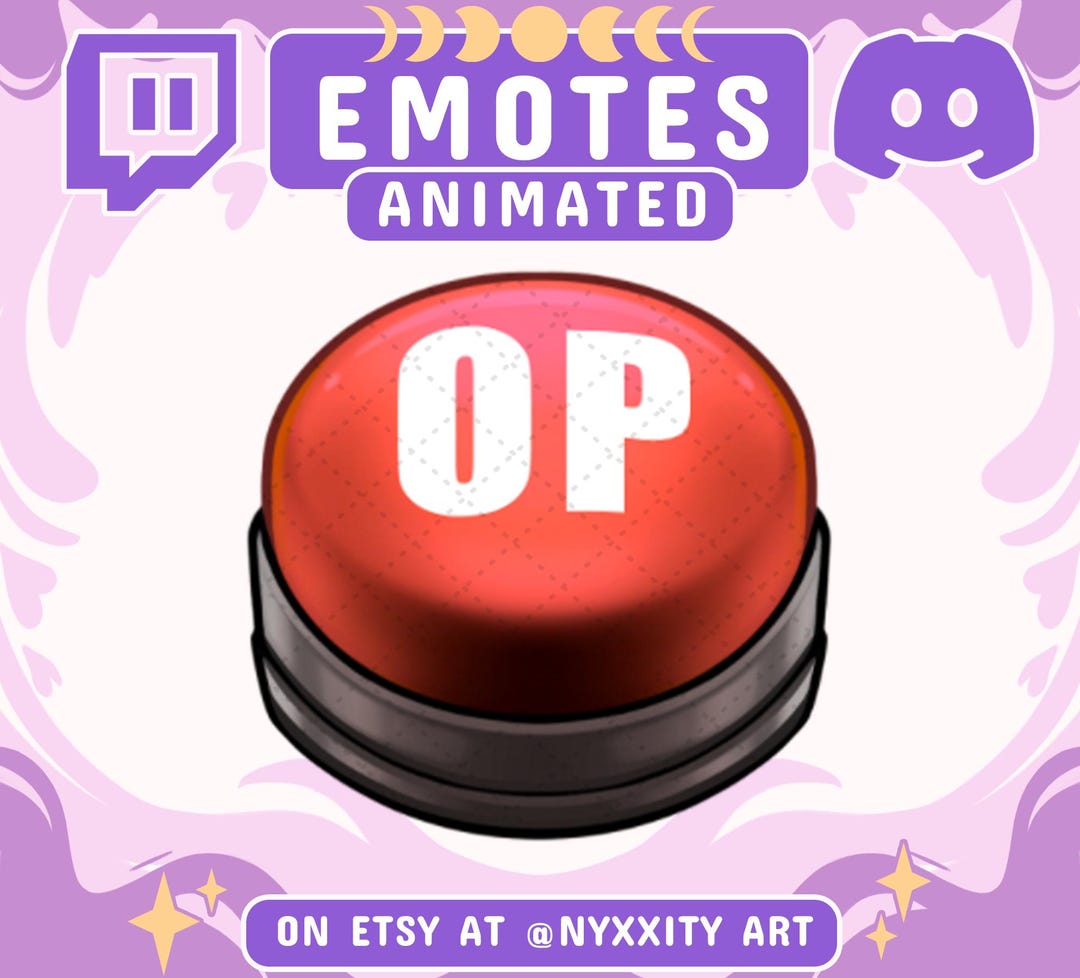 Animated & Static OP Button | Meme Emote for Chat and Stream | Animated ...