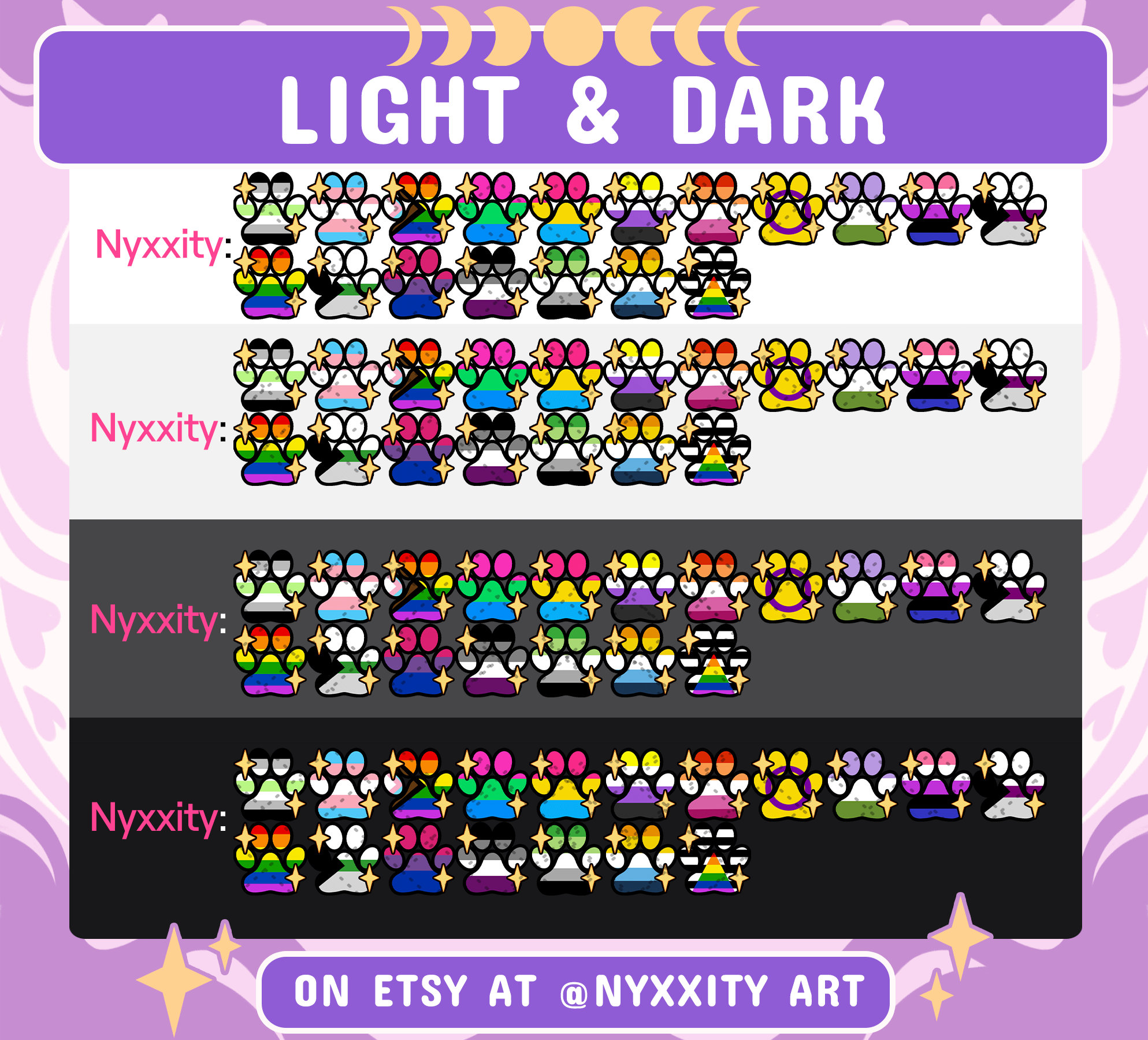 Animated Pride Paw Emotes - LGBTQ Emotes for Twitch - Etsy