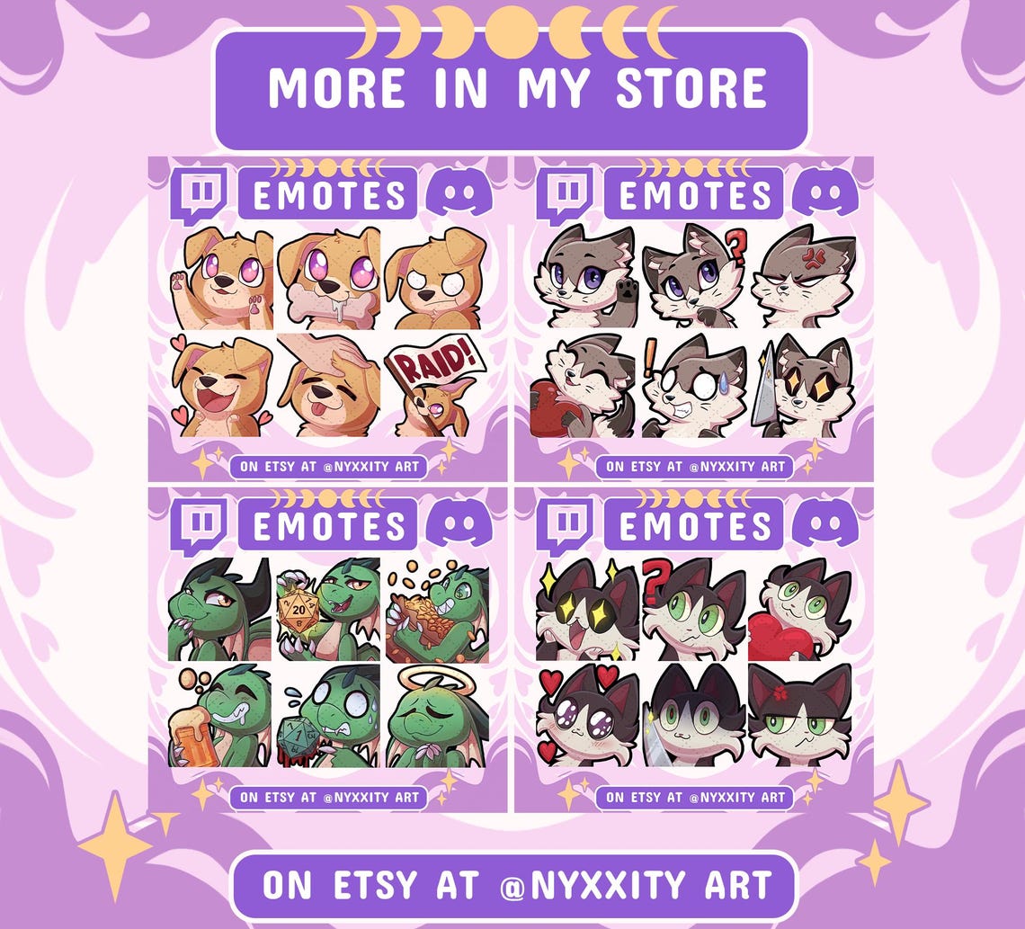 Animated Static Wolf Twitch Emotes Instant Download Cool Custom Emojis ...
