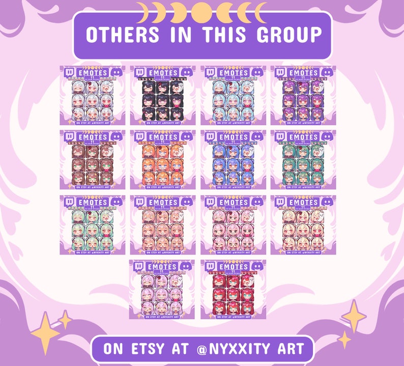 Twitch Emotes - Girl Emotes for Twitch, Cute Girl Twitch Emote Bundle ...
