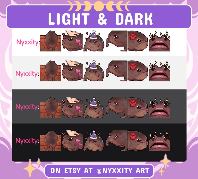 Angry Frogs Twitch and Discord Emotes Set | 6 Cool Emojis for Streamers ...