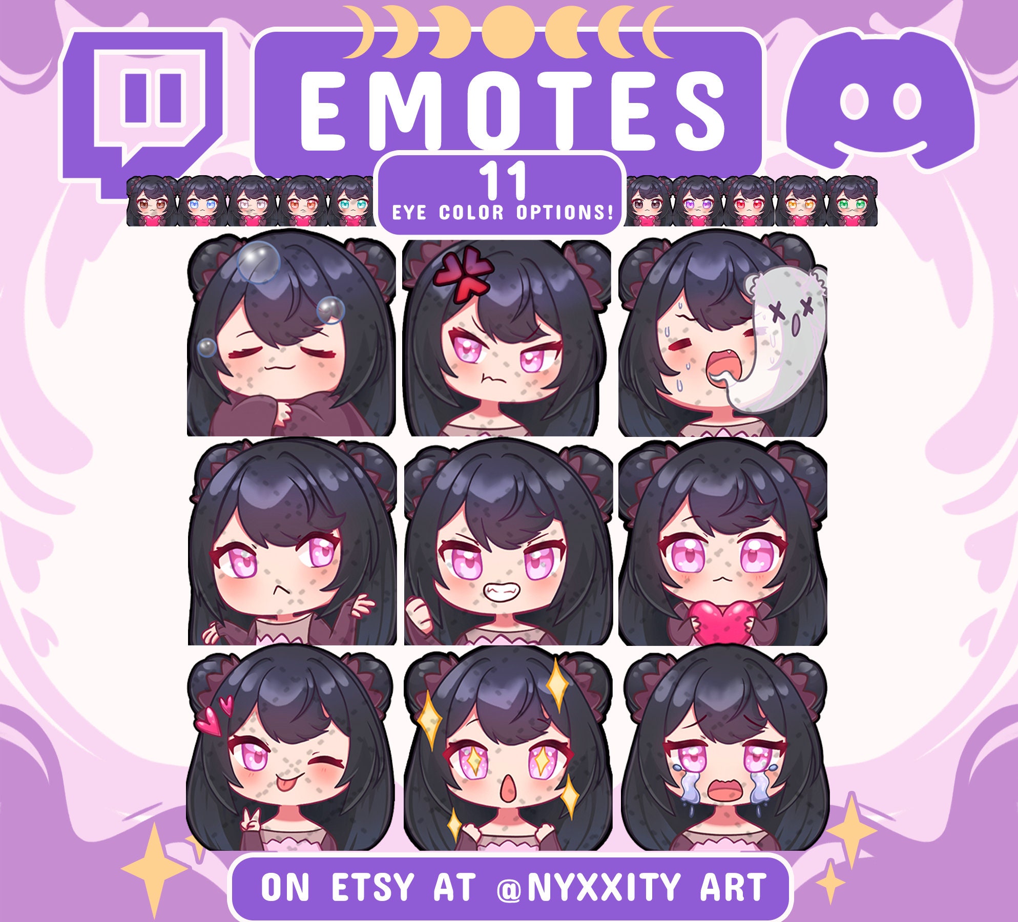 Twitch Emotes - Girl Emotes for Twitch, Cute Girl Twitch Emote Bundle ...