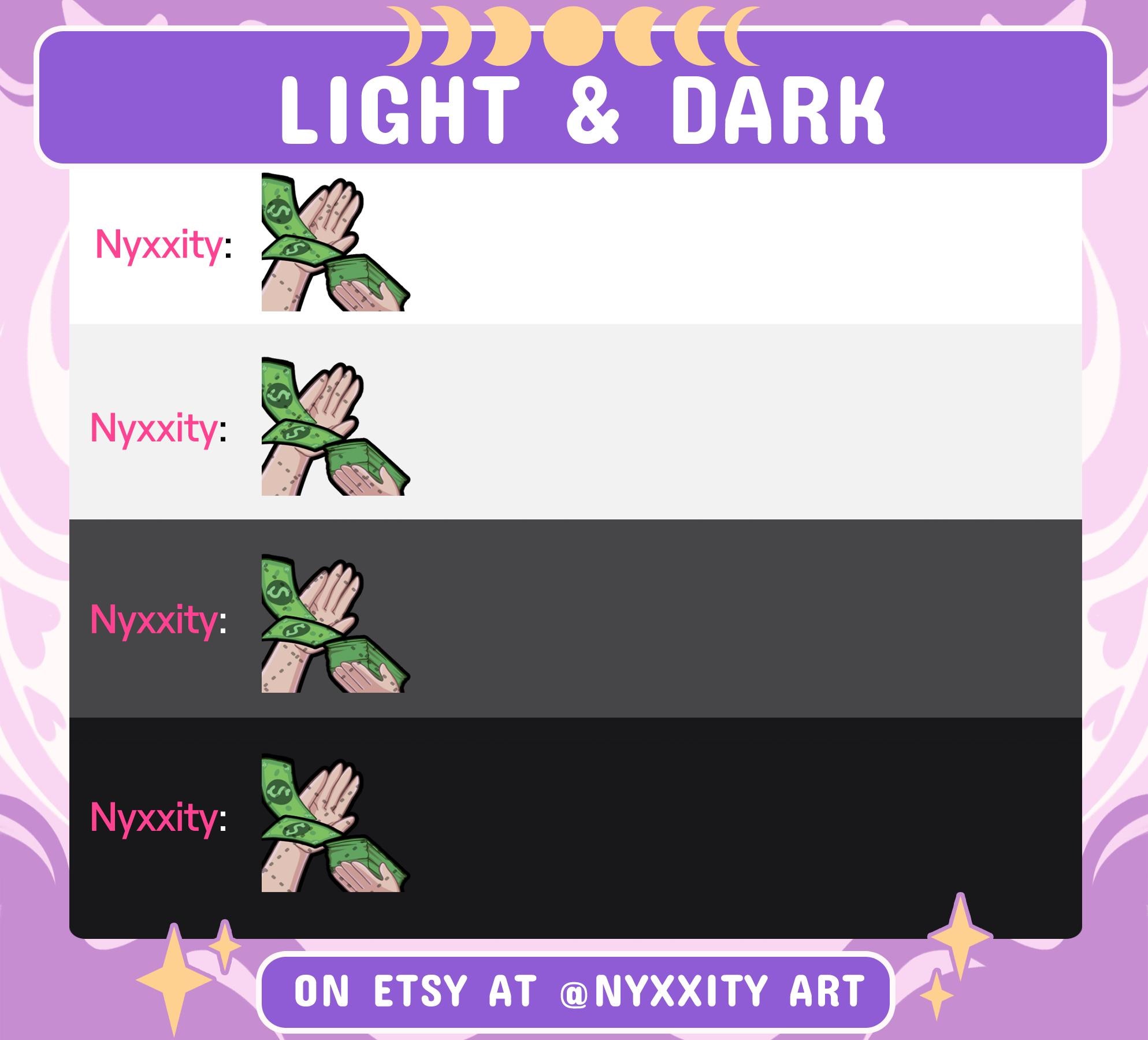 Animated + Static Throwing Money Twitch Emote | Hand Donation Emote for ...