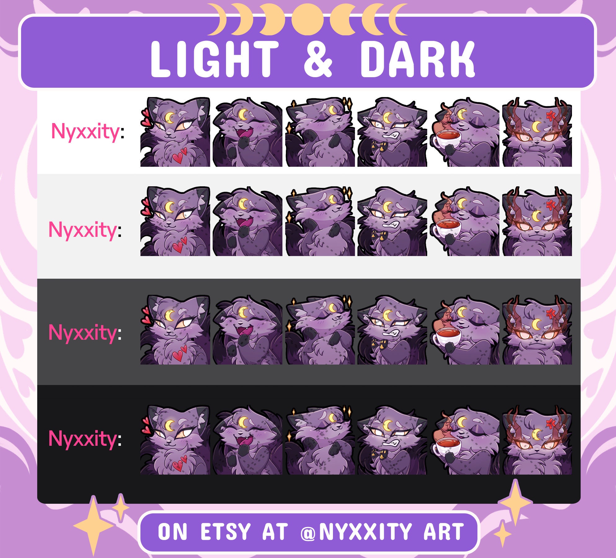 Lunar Fox Emotes Set: Twitch, Discord, Youtube (digital Download) - Etsy