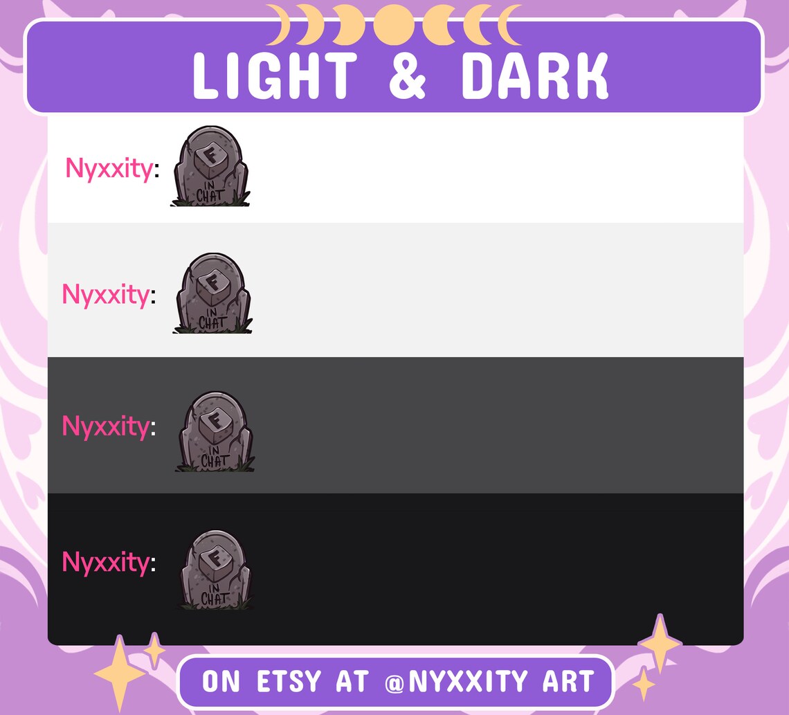 F in Chat Twitch Emote | RIP F in Chat Gravestone Emote for Streamer ...