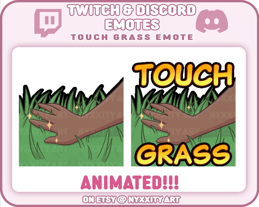 Animated Touch Grass Twitch Emote Funny Go Outside Emote for - Etsy ...