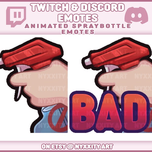 Animated Bad Spray / Spray Bottle Emote for Twitch Discord or - Etsy