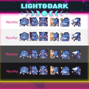 Dragon Twitch and Discord Emotes Set 1 Blue 6 Cool Dnd - Etsy
