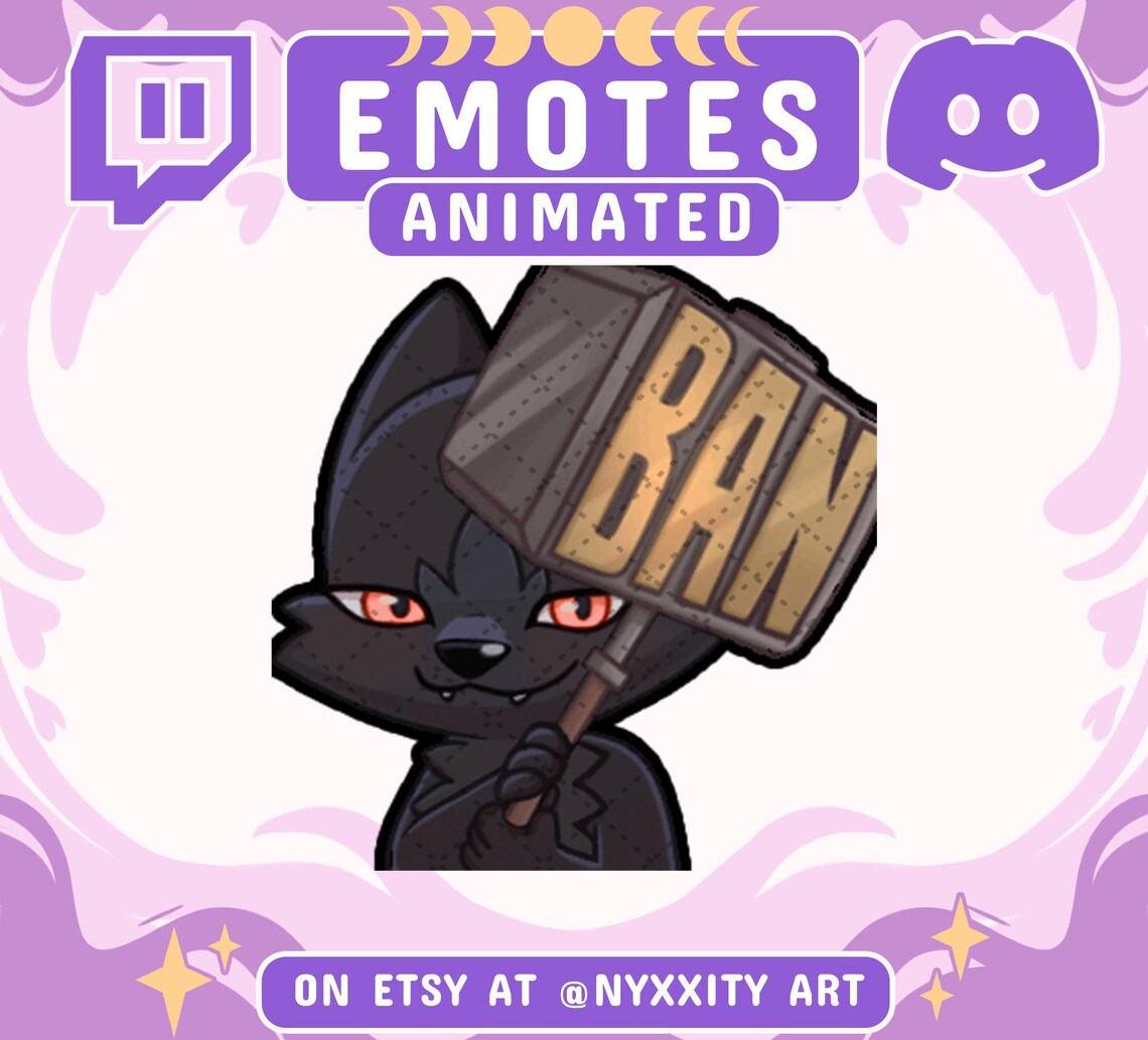 Animated Wolf Twitch Emotes: Custom Streamer Emojis (digital Download ...