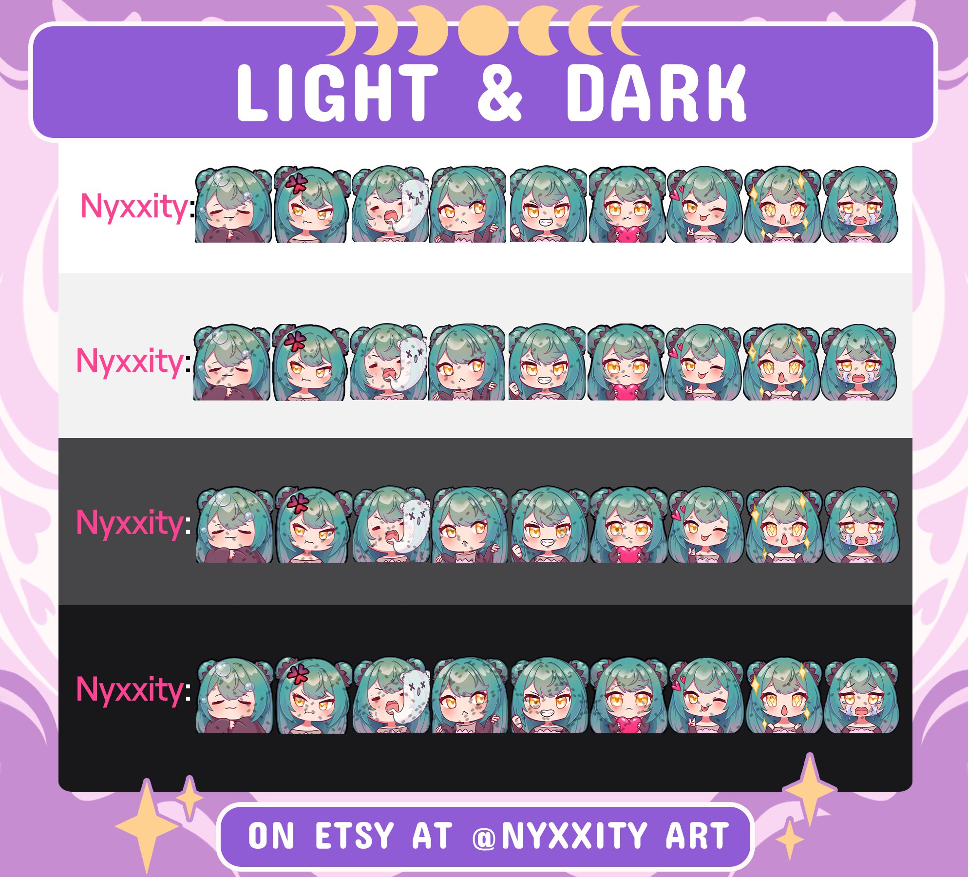 Twitch Emotes - Girl Emotes for Twitch, Cute Girl Twitch Emote Bundle ...