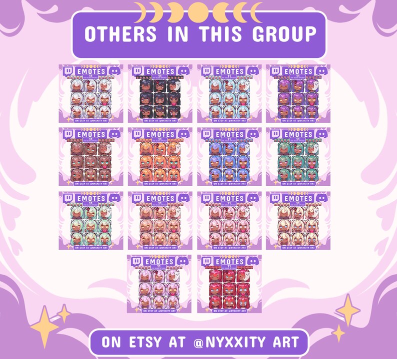 Twitch Emotes Girl Emotes for Twitch, Cute Girl Twitch Emote Bundle for ...