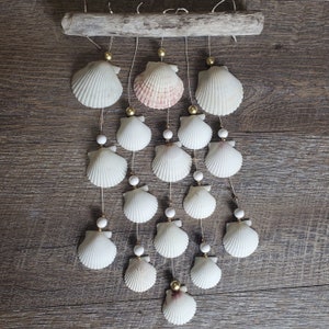 Boho Beach Décor Seashell Art Beach Theme Gift Seashell Wind Chime ...