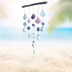 Boho Beach Décor Seashell Art Beach Theme Gift Seashell Wind Chime ...