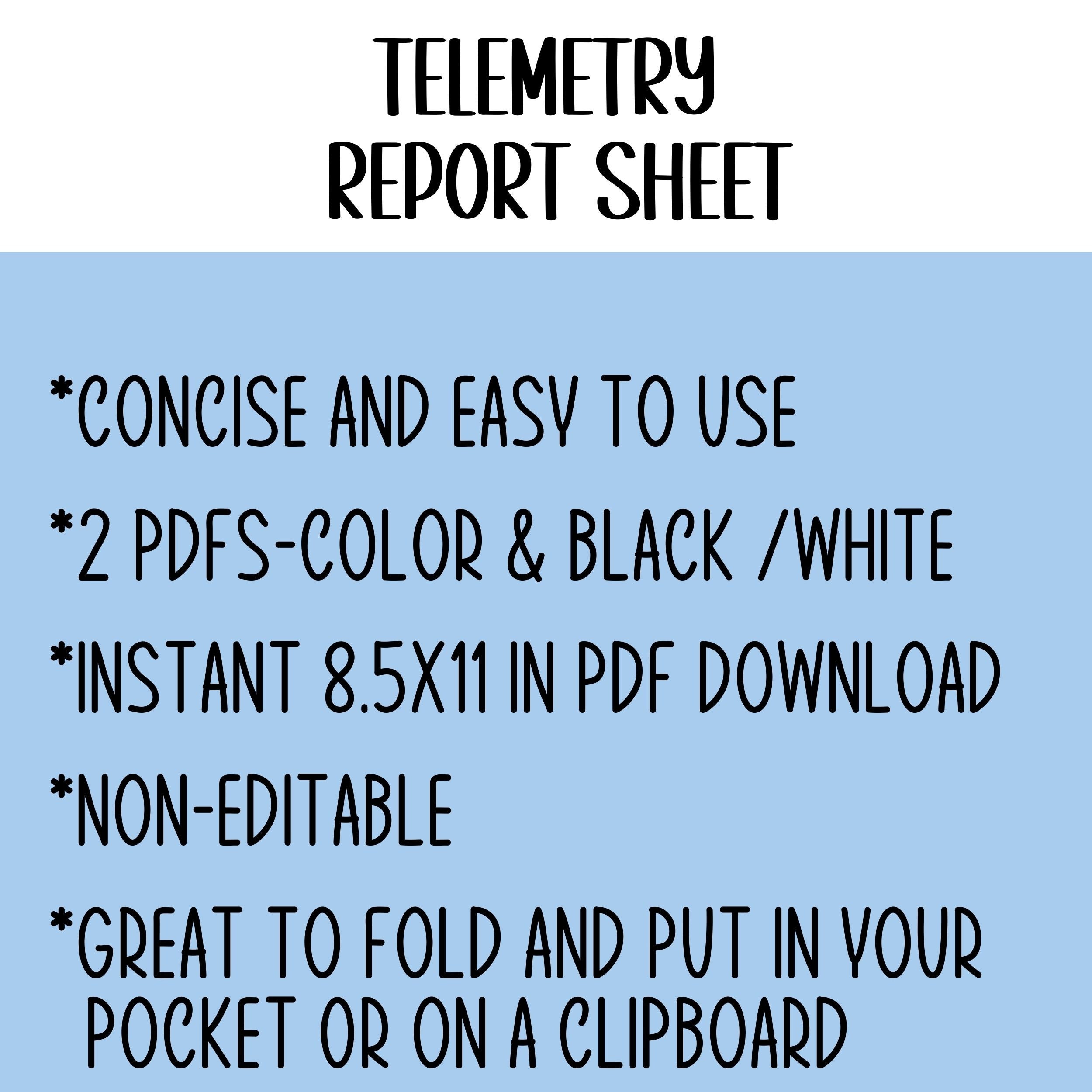 Telemetry Nurse Report Sheet Med Surg Nurse Report Sheet ICU - Etsy