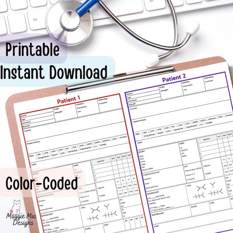 3 Patient Report Sheet, Med Surg Nurse Brain ICU, SBAR Nurse Sheet, CNA ...