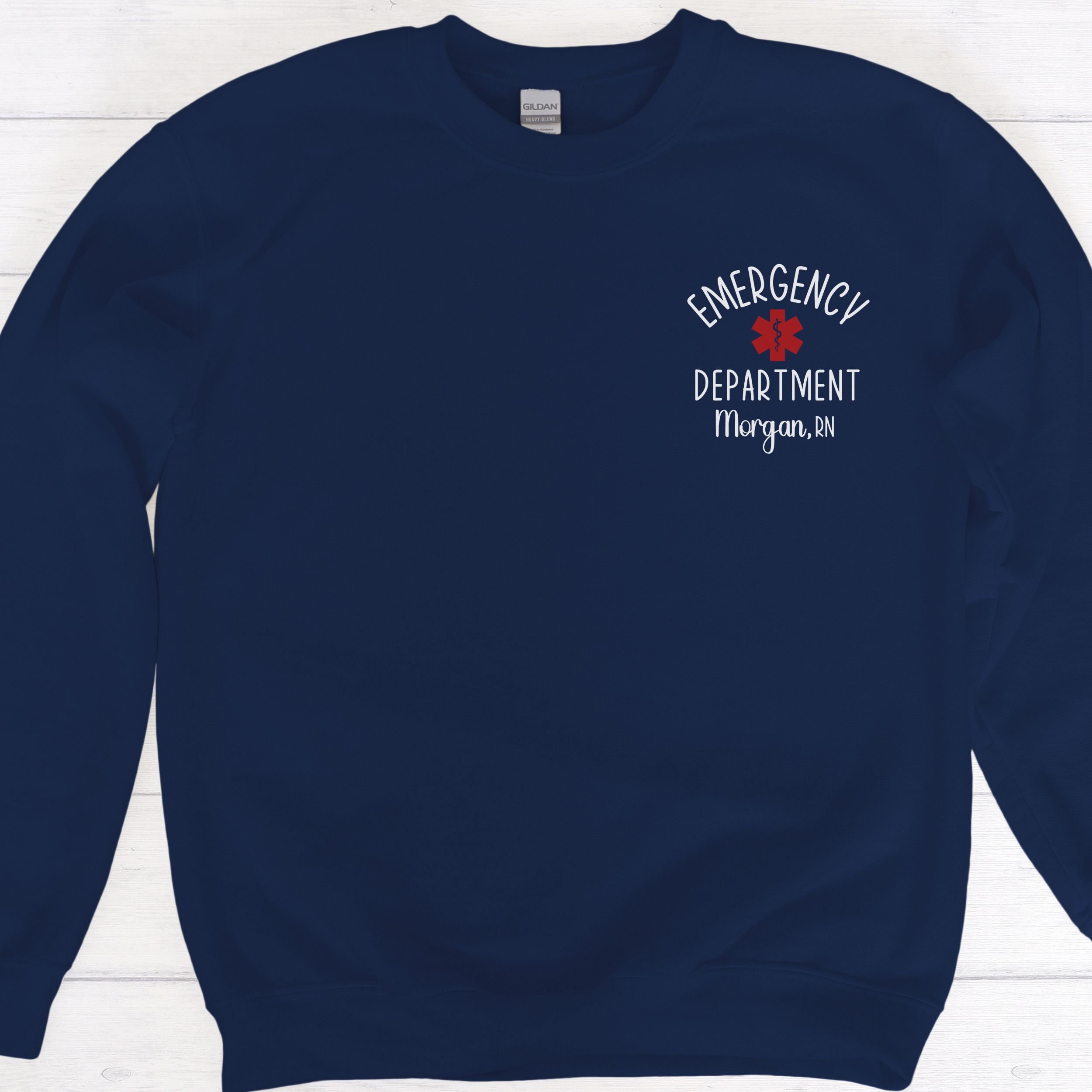 Personalized Emergency Department Sweatshirt, Emergency Room Tech Gift ...
