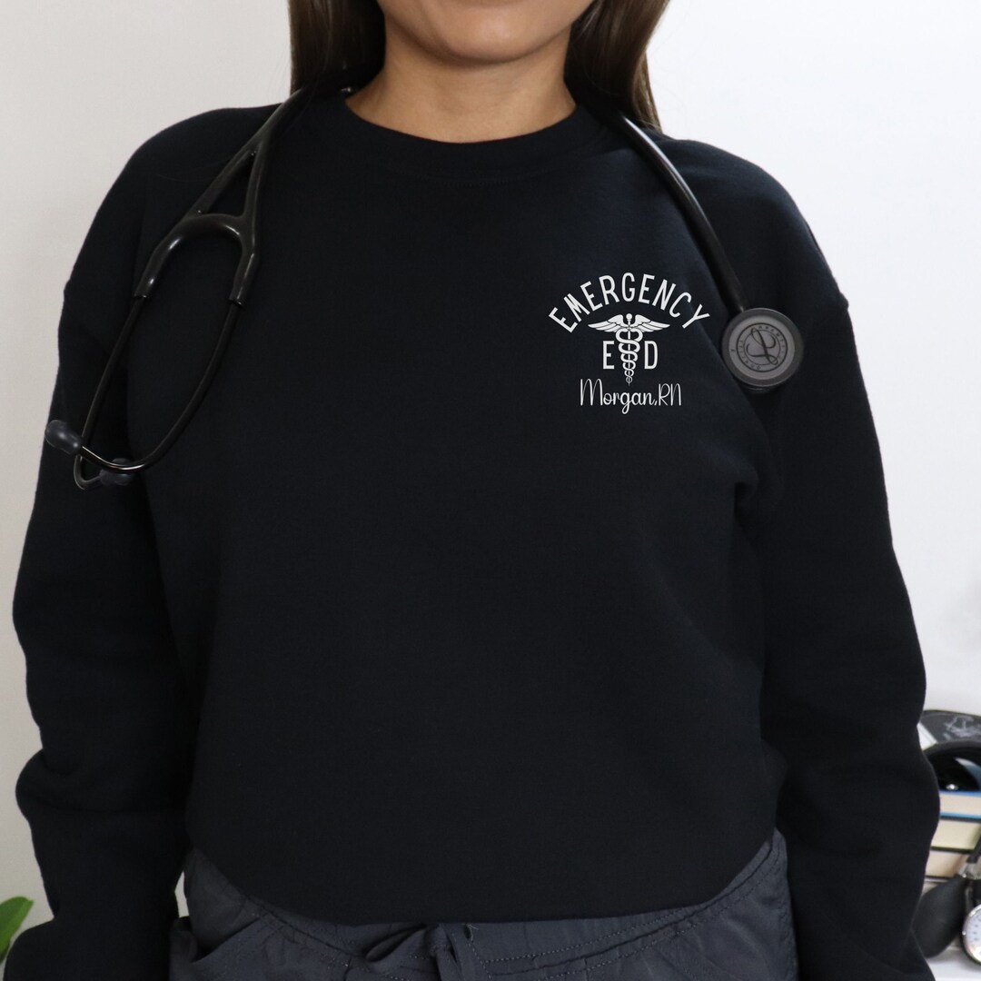 Personalized Emergency Department Sweatshirt, ER Nurse Gift - Etsy