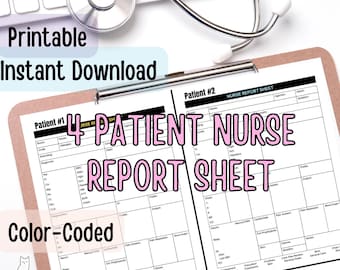 Multiple Patient Nurse Report Sheet - Etsy