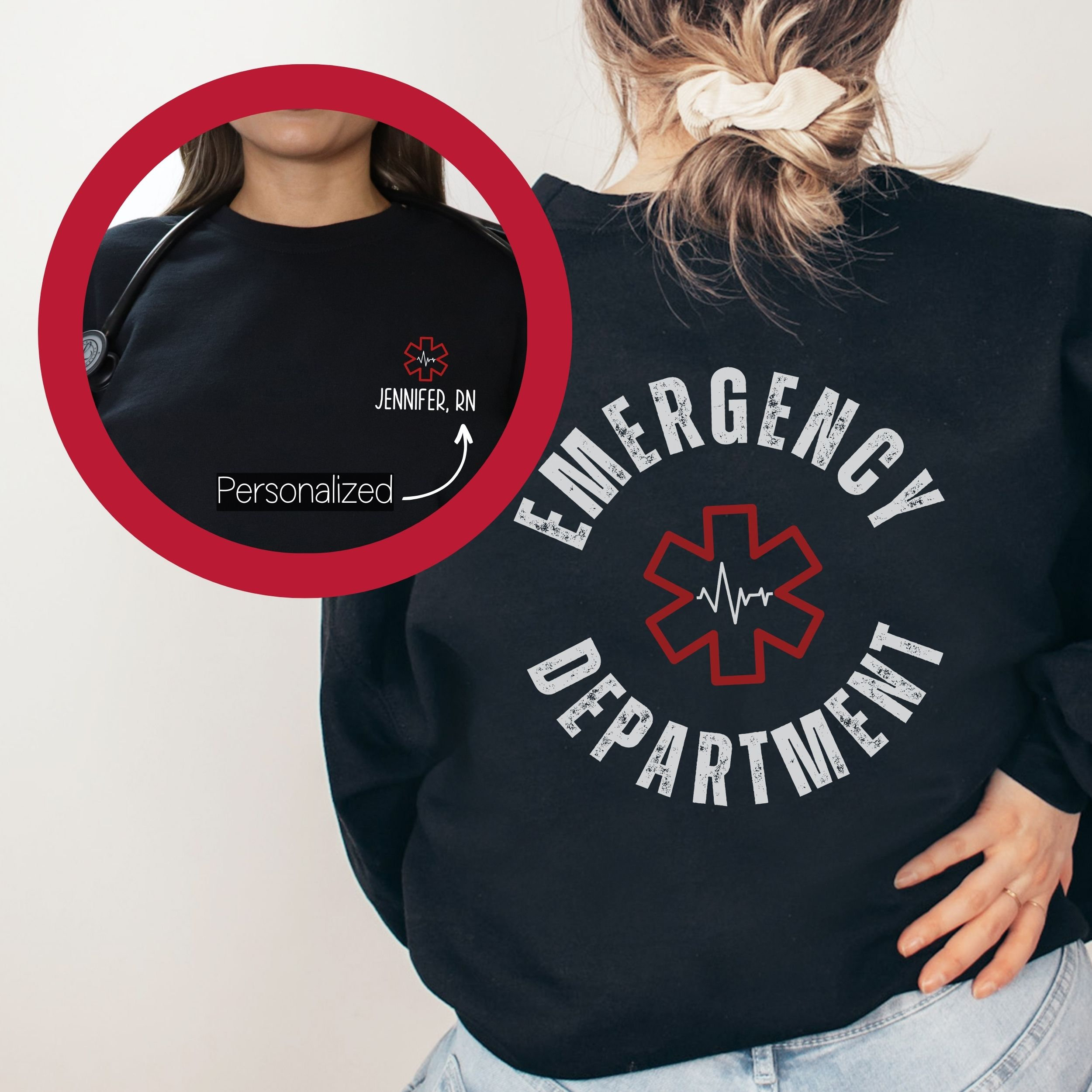 Emergency Department Sweatshirt ER Nurse Shirt Nurse Sweatshirt ...