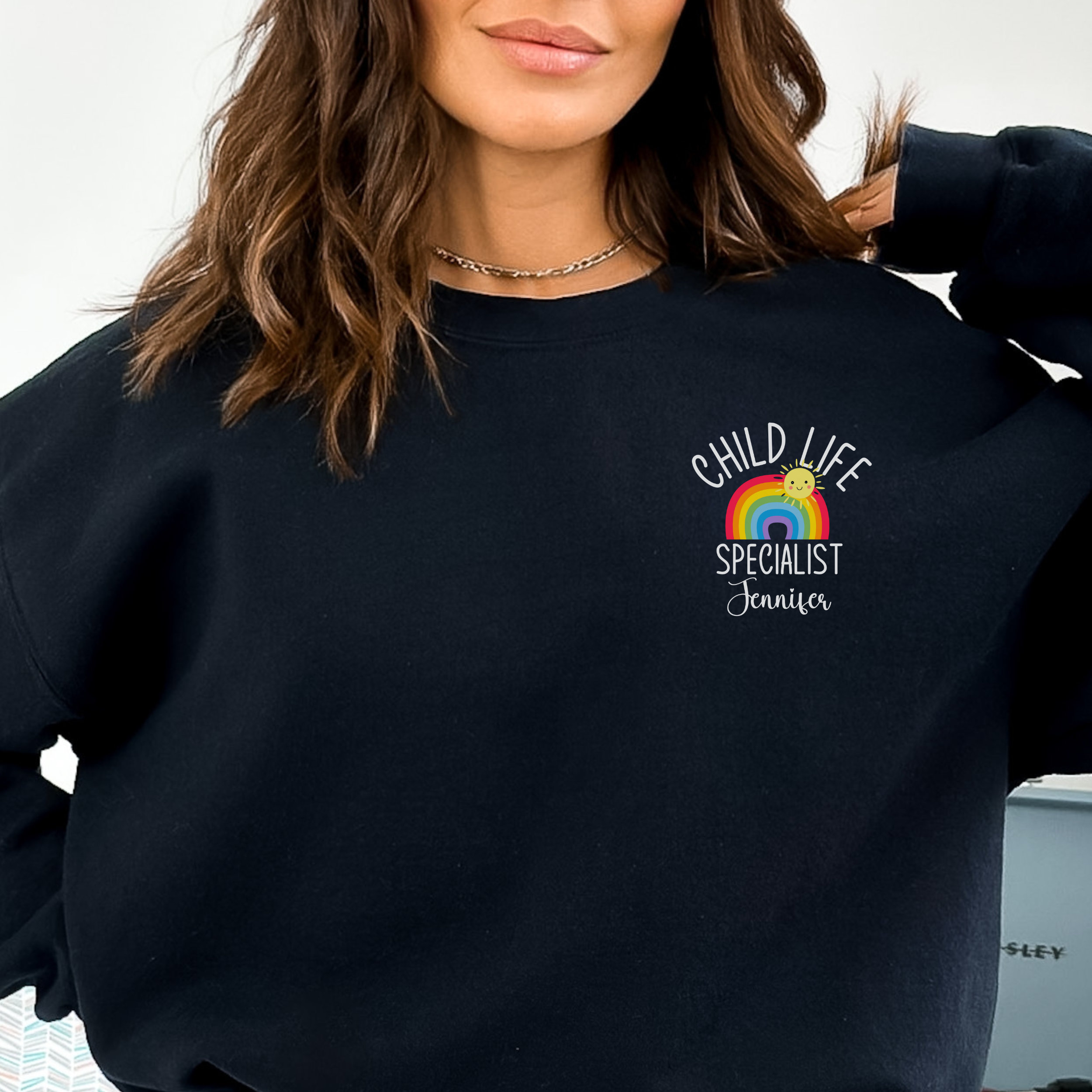 Personalized Child Life Specialist Sweatshirt, Rainbow Design - Etsy
