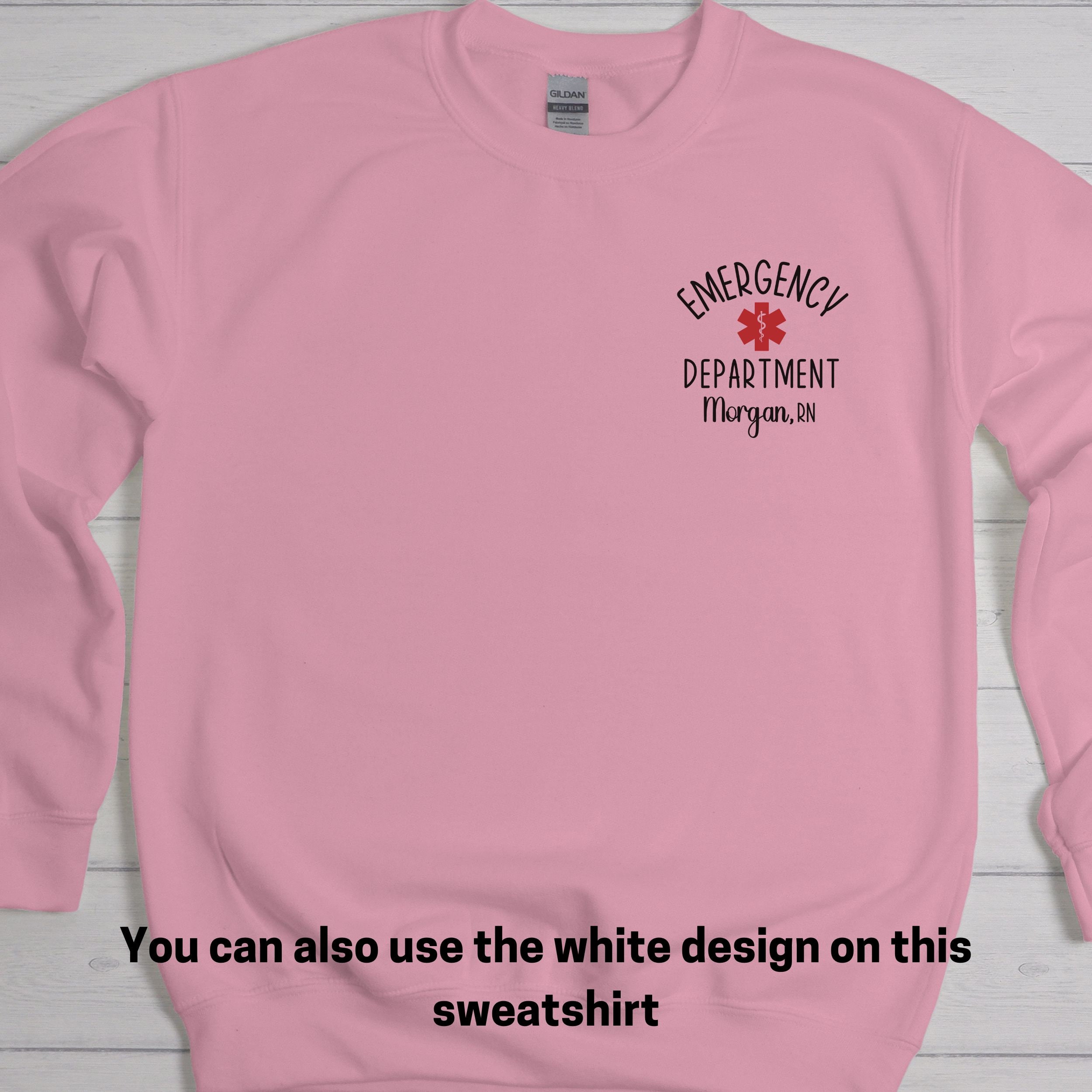 Personalized Emergency Department Sweatshirt, Emergency Room Tech Gift ...