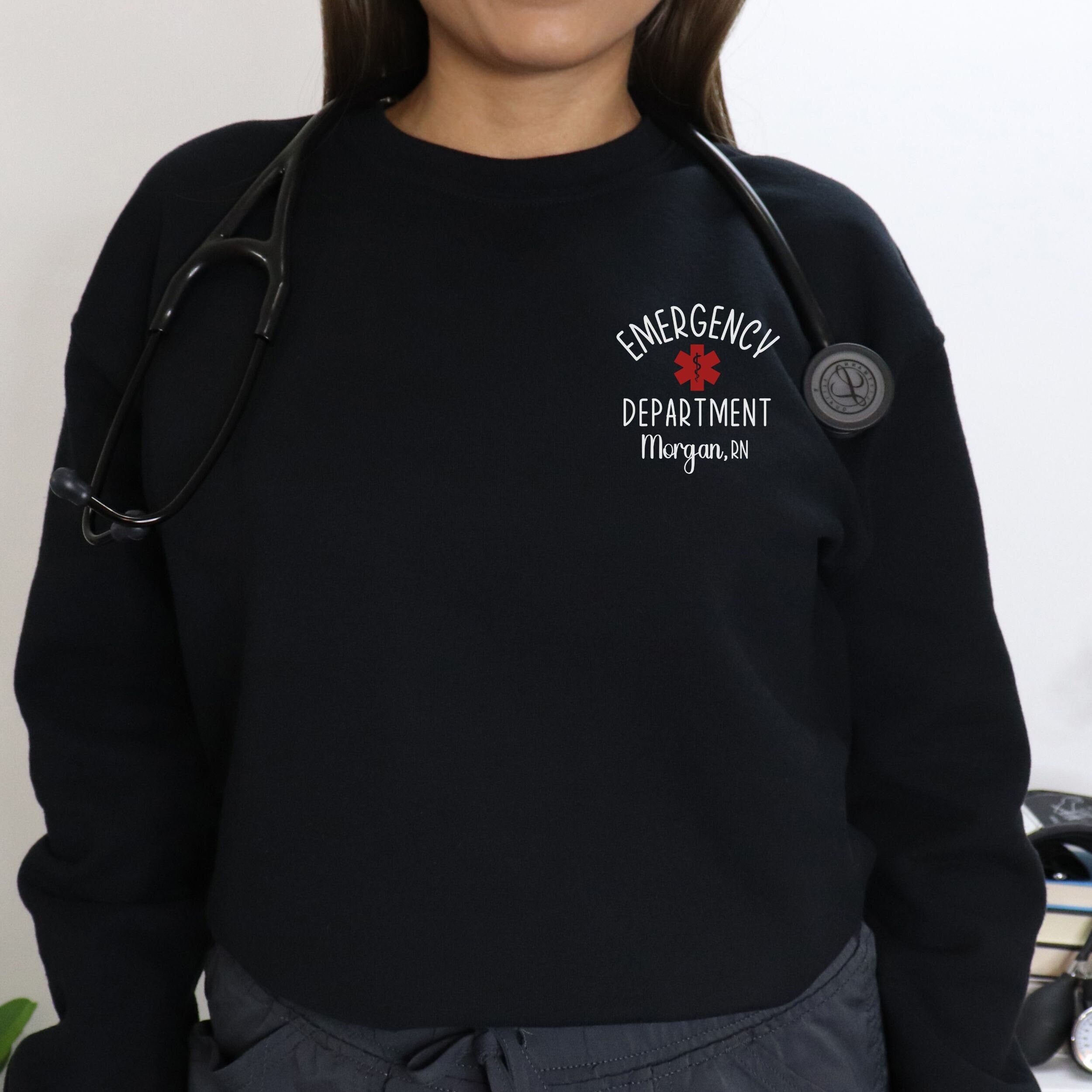Personalized Emergency Department Sweatshirt, Emergency Room Tech Gift ...