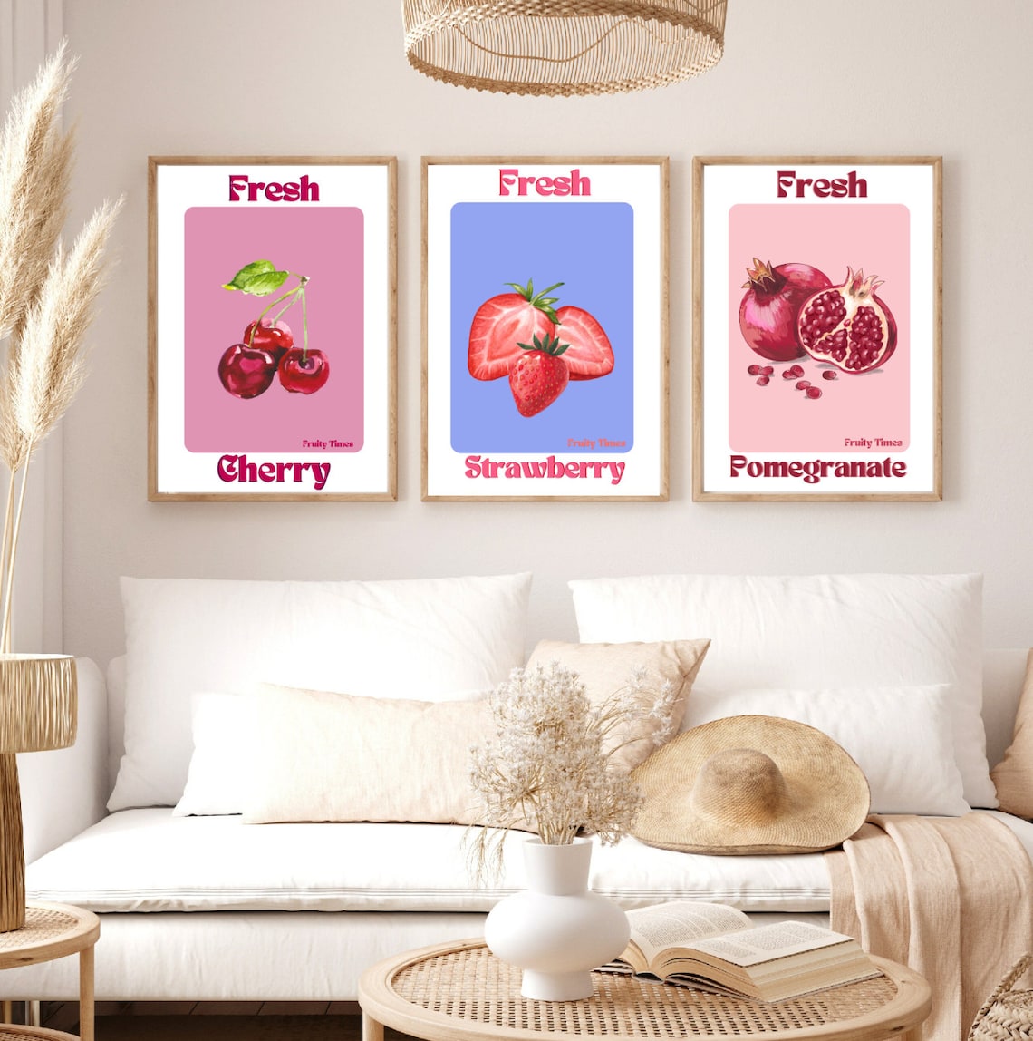 Strawberry Fruit Digital Print - Etsy