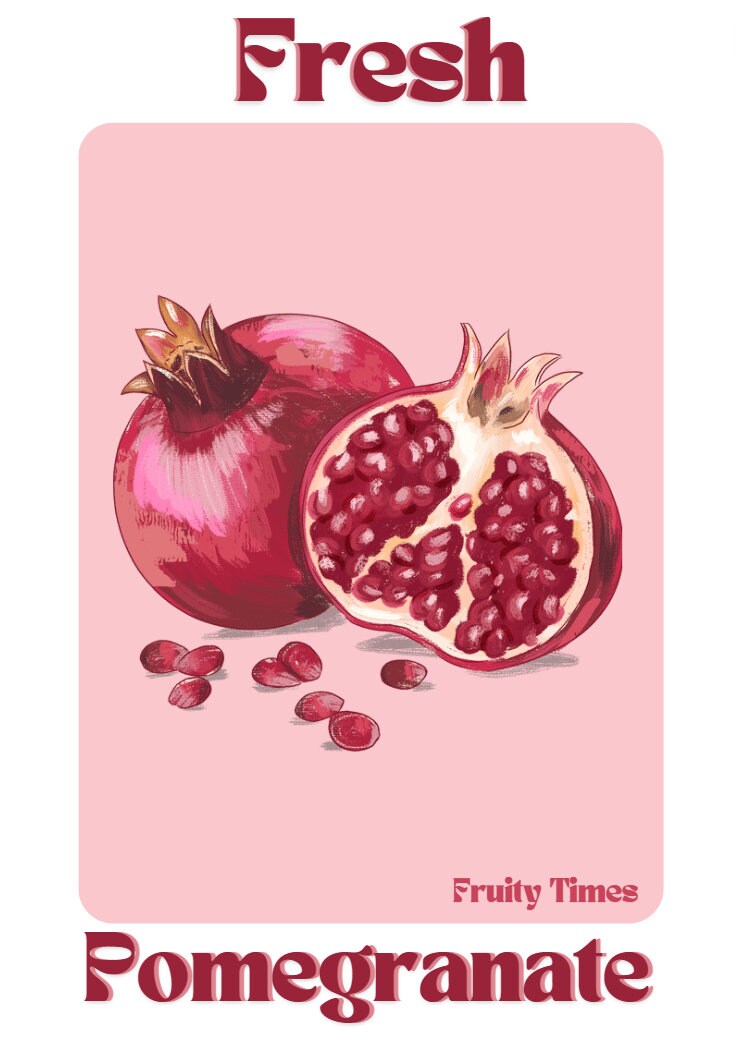 Pomegranate Fruit Digital Print - Etsy
