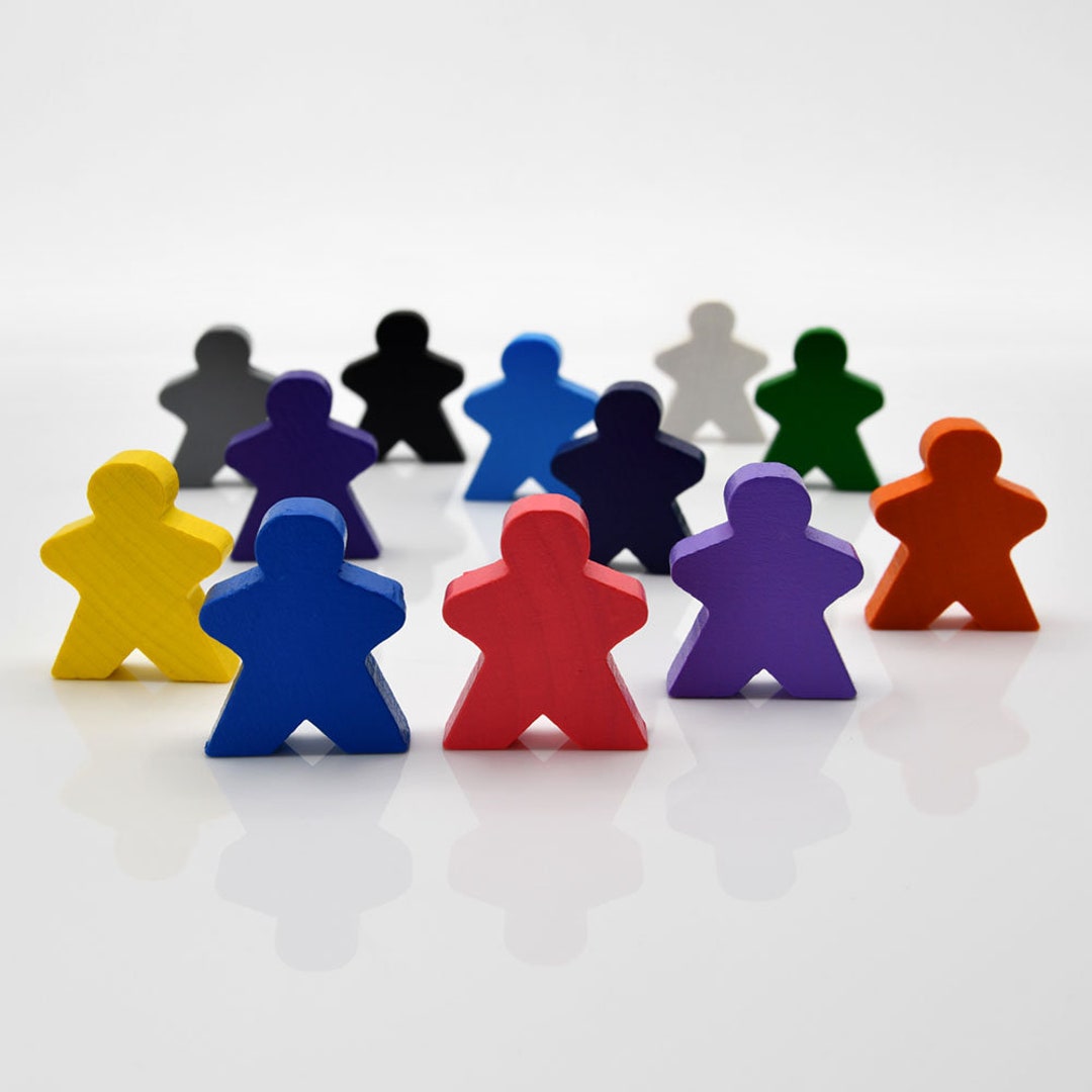 Meeple-big 40x30mm [18 Colors] Wooden Token to Board Games - Etsy