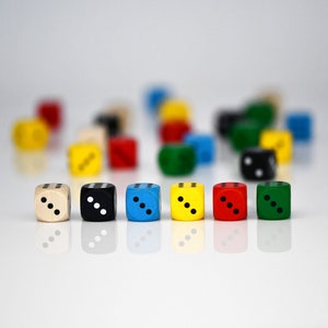 Solid Wooden Dice Size 16mm [13 Colors] - Etsy