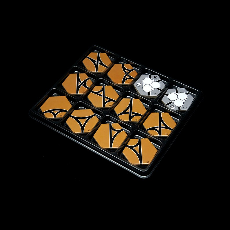 12 Compartments, 8mm Depth, Small Low Game Tray | Boardgame Insert Tray ...