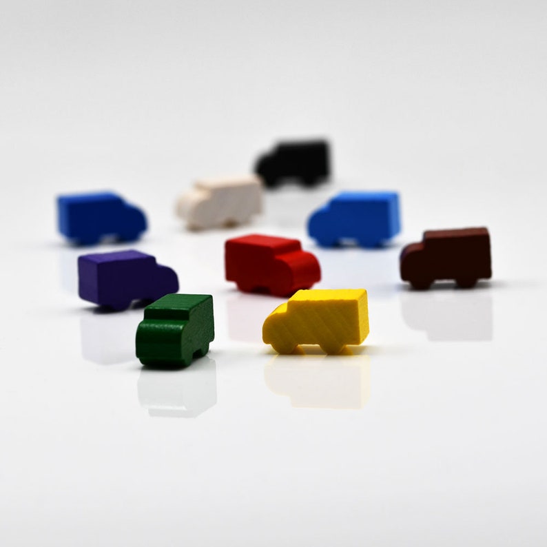 Truck 21x12x10mm [20 Colors] Wooden Token to Board Games - Etsy
