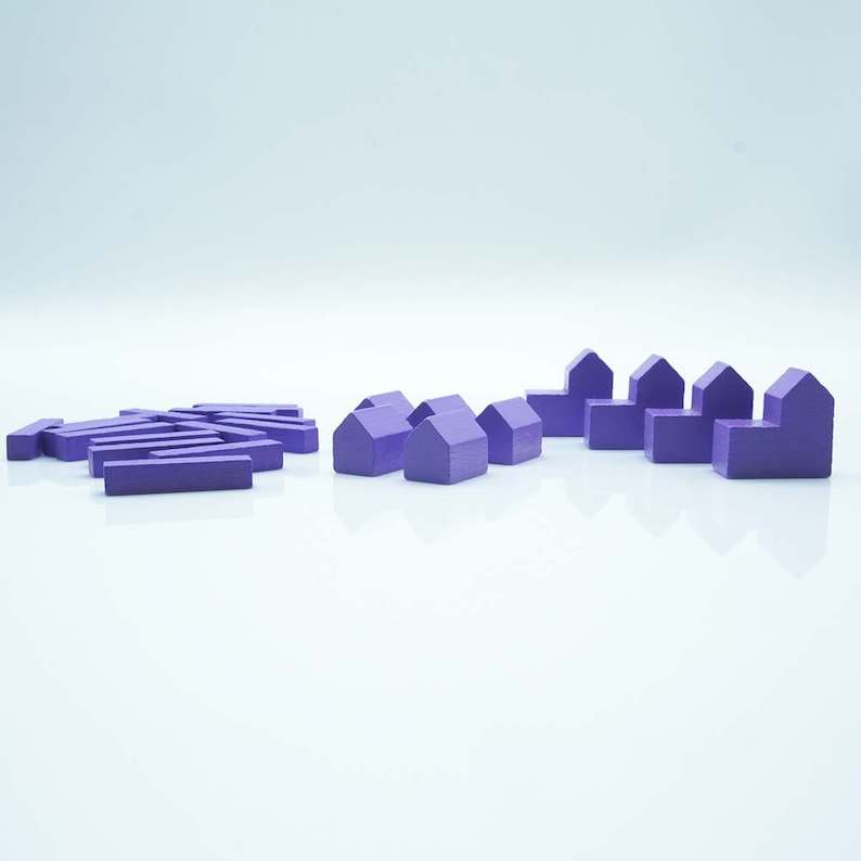 Wooden SETTLEMENT/HOUSE Token 24 Colors Options Catan/board - Etsy