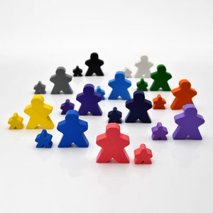 Meeple-big 40x30mm [18 Colors] Wooden Token to Board Games - Etsy