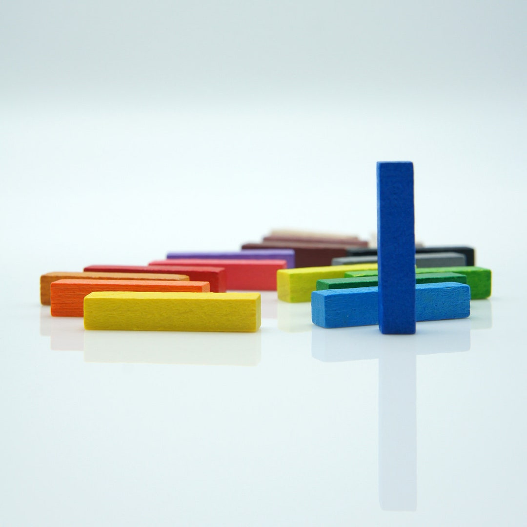 25x5mm STICK 30 Colors Options 63/64 Inches Wooden Token to Catan/board ...