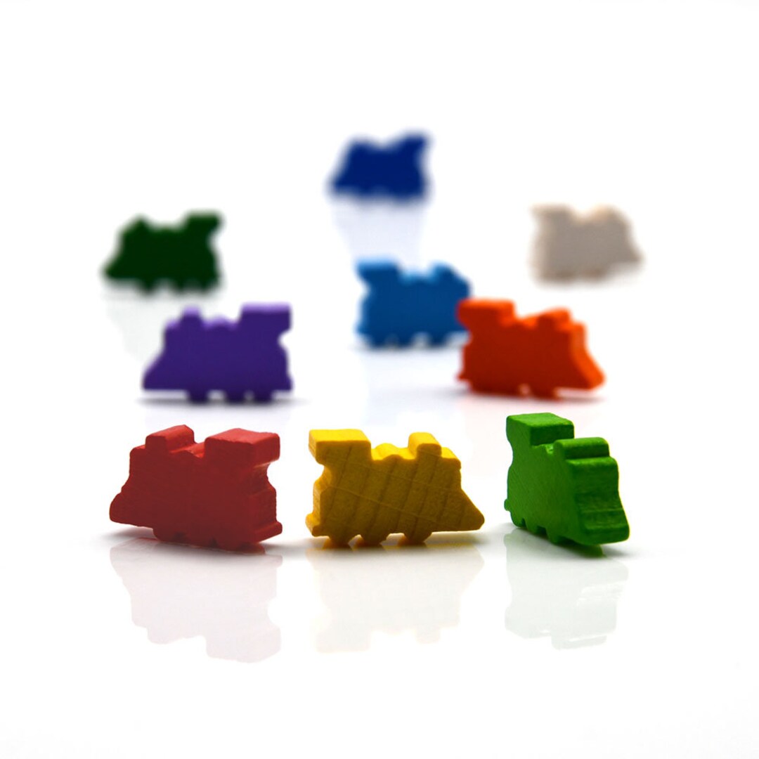 Small/mini Train 11x18mm 13 Colors Options Wooden Token to Board Games ...