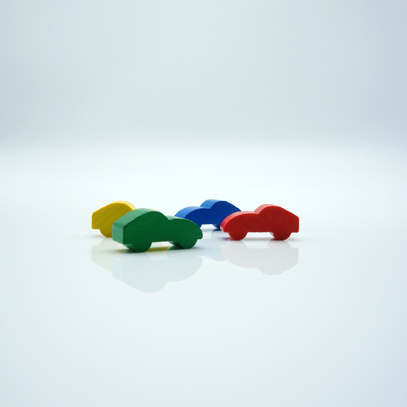 Wooden Racing Car Tokens: 25x12mm Board Game Pieces [18 Colors] - Etsy