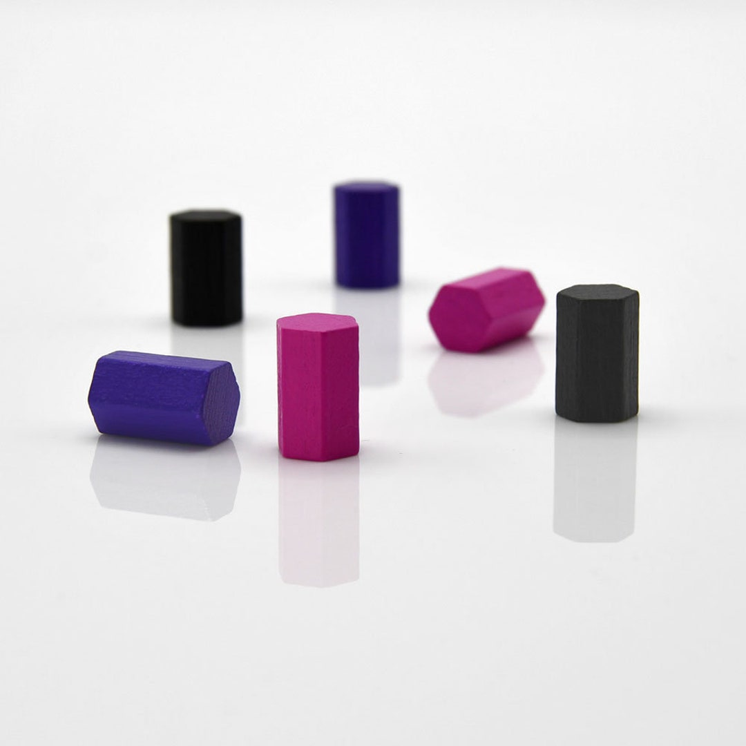 HEXAGON Small 15x10mm [3 Colors Options] Wooden Token to Board Games - Etsy