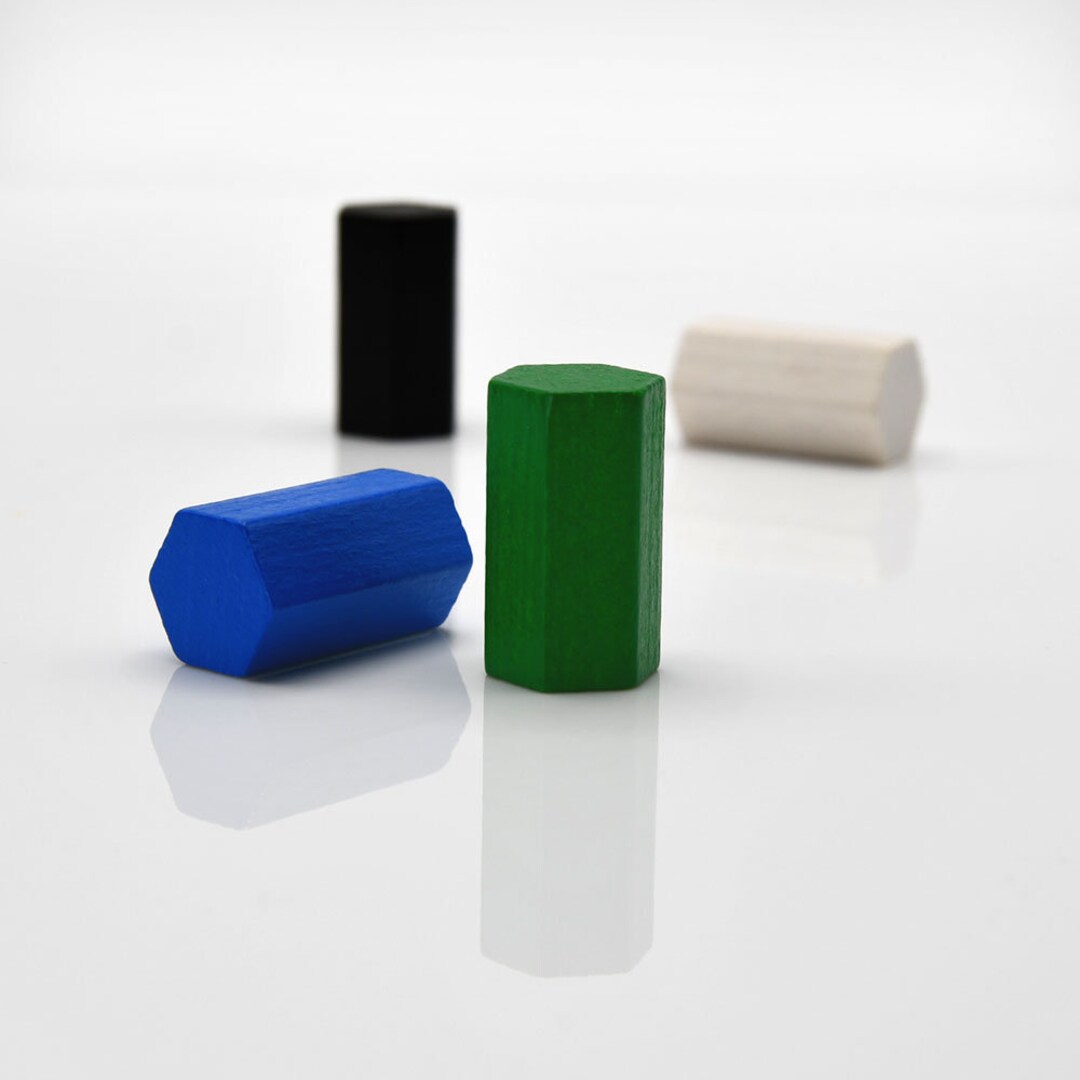 Medium HEXAGON 15x25mm [4 Colors Options] Wooden Token to Board Games ...