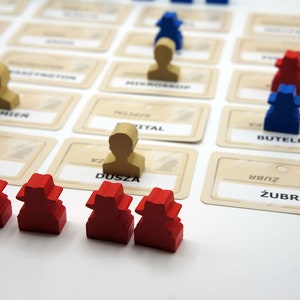 Codenames Upgrade: Wooden Meeples – Red & Blue Agents, Black Assassin ...