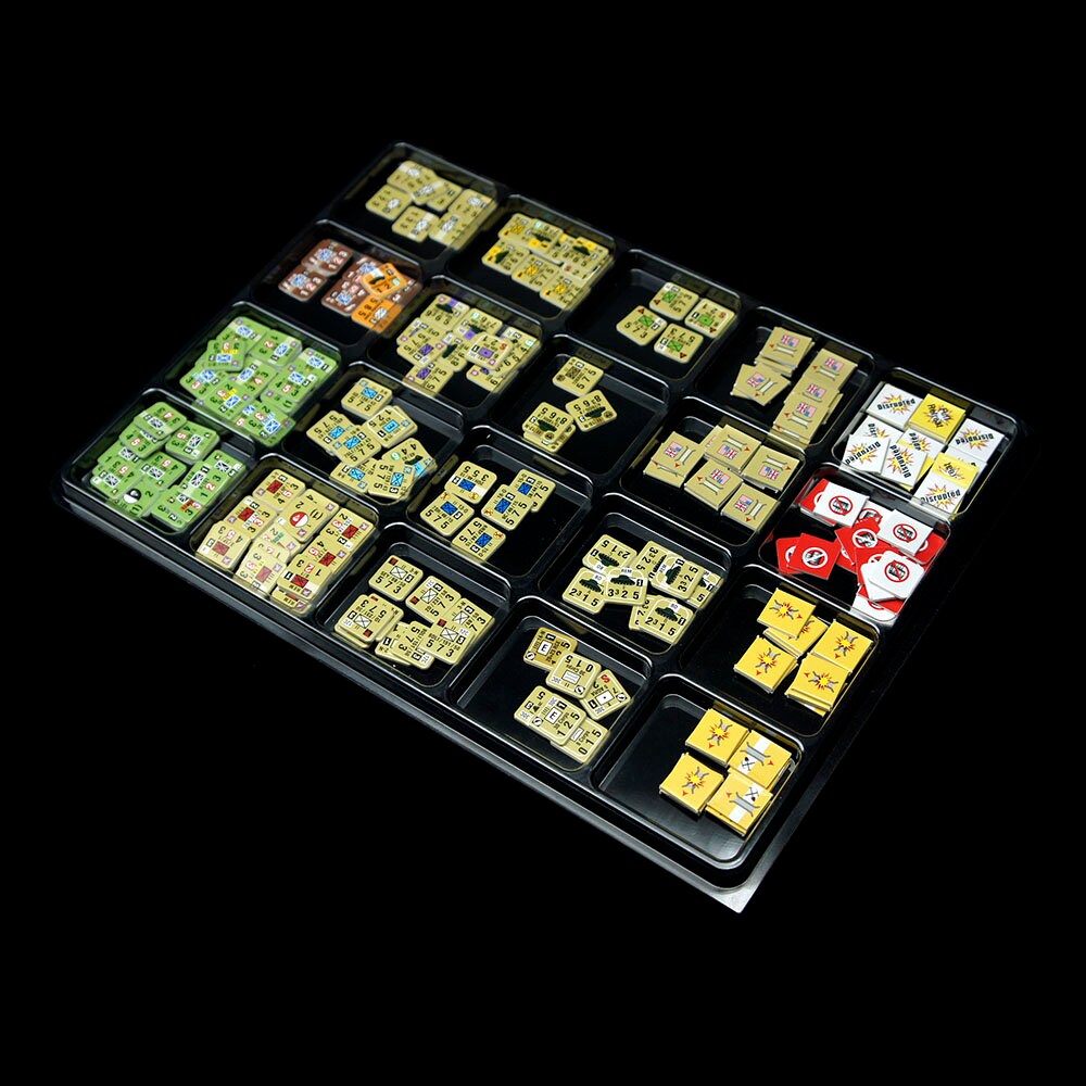 20 Compartments, 8mm Depth, Standard Low Game Tray | Boardgame Insert ...