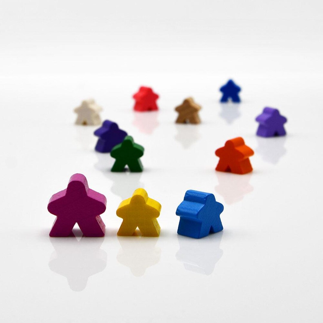 Meeple-mini 12x12mm14 Colors Wooden Token to Board Games - Etsy