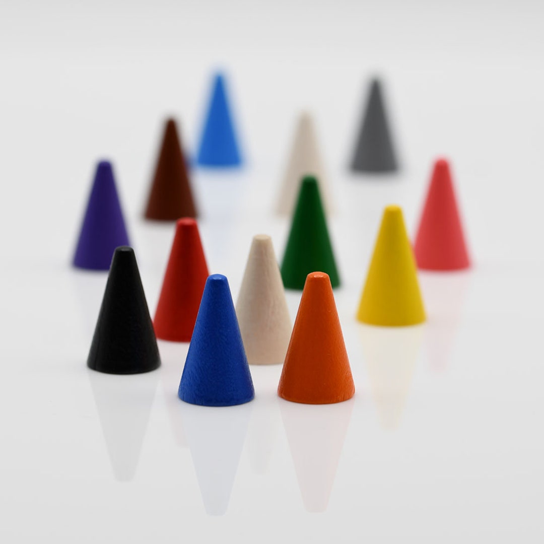 Cone / Pylon 15x25mm 19 Colors Wooden Token 63/64 Inch - Etsy