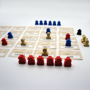 Codenames Upgrade: Wooden Meeples – Red & Blue Agents, Black Assassin ...