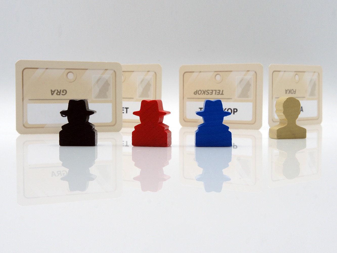 Codenames Upgrade: Wooden Meeples – Red & Blue Agents, Black Assassin ...