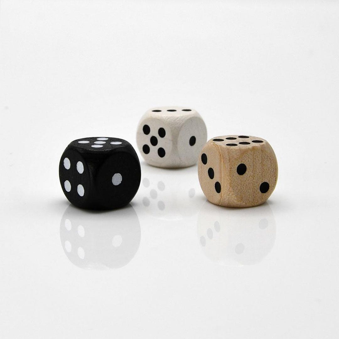 Wooden Standard Dice Size 14mm [35/64'] [3 Colors] - Etsy